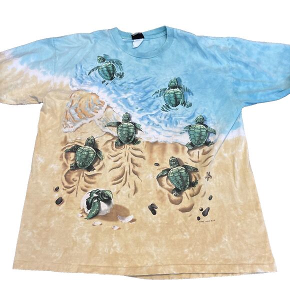 Liquid Blue | Shirts | Vtg 996 Liquid Blue Sea Turtles Aop Tshirt ...